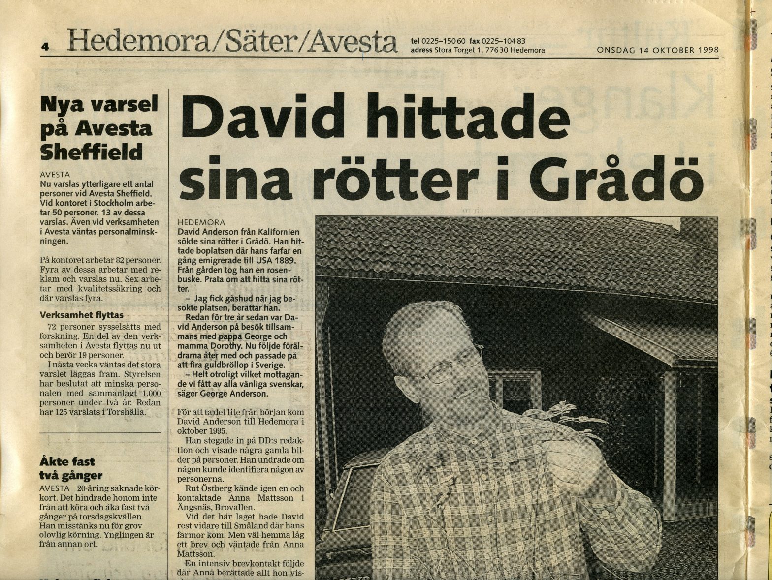 Get to know the SRIO Board – David A. Anderson, Part II – Swedish Roots ...